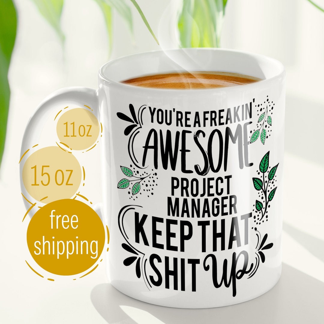 Funny/Gag Project MANAGER/Team Manager/Team Leader taza de café regalo ...