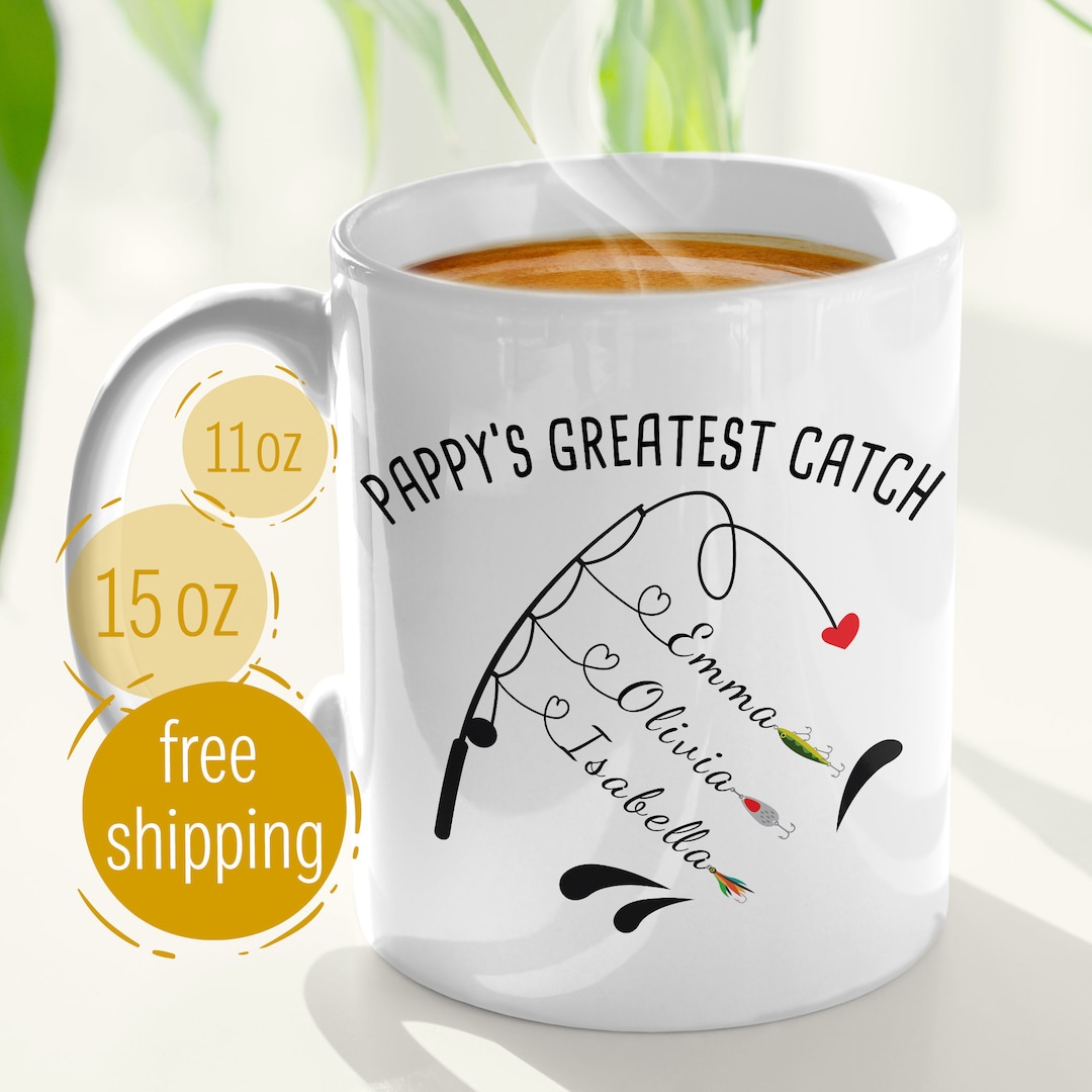 PAPPY Gift, Personalized Coffee Mug, Papa Gift Customized With Kids ...