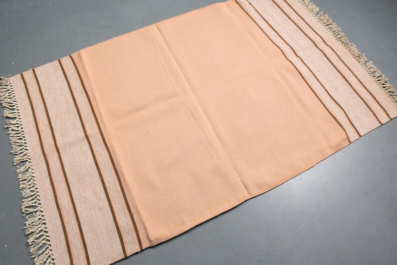 Vintage Turkish Kilim Rug, Striped Anatolian Accent, 44x67 Inches - Etsy