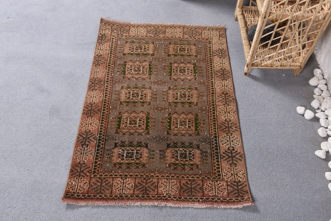 Small Rug, Turkish Rug, Vintage Rug, Antique Rugs, Rugs for Bathroom, 2 ...