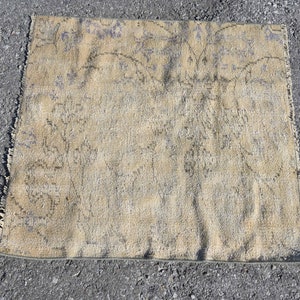 Vintage Rug, Small Carpet, Turkish Rug, Antique Carpet, 32x32 Inches ...