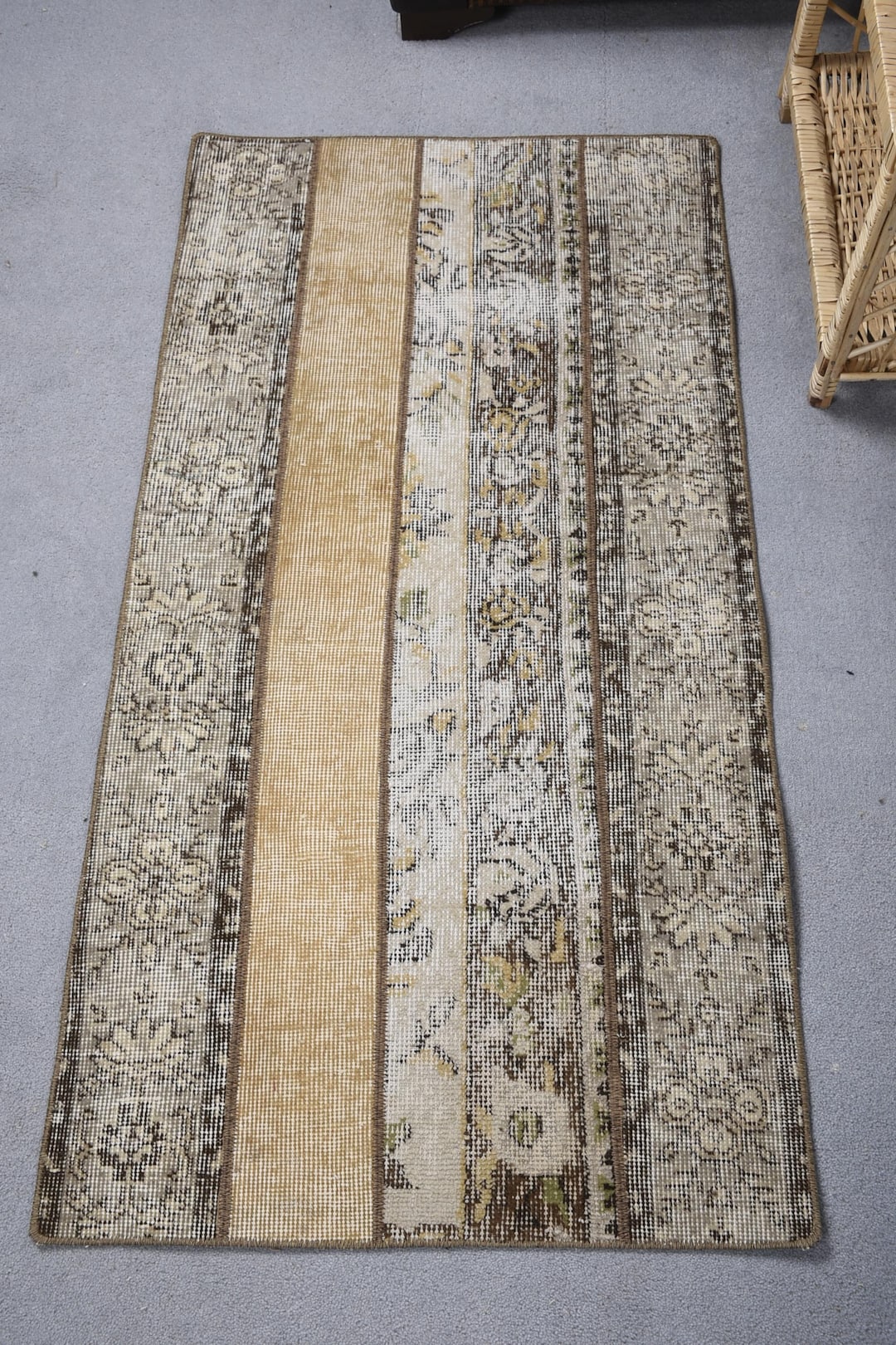 2x4 Small Rugs, Vintage Rug, Patchwork Rug, Turkish Rug, Oushak Rug ...