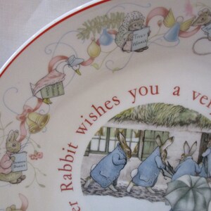 Vintage Peter Rabbit Merry Christmas Plate 1984 - Etsy