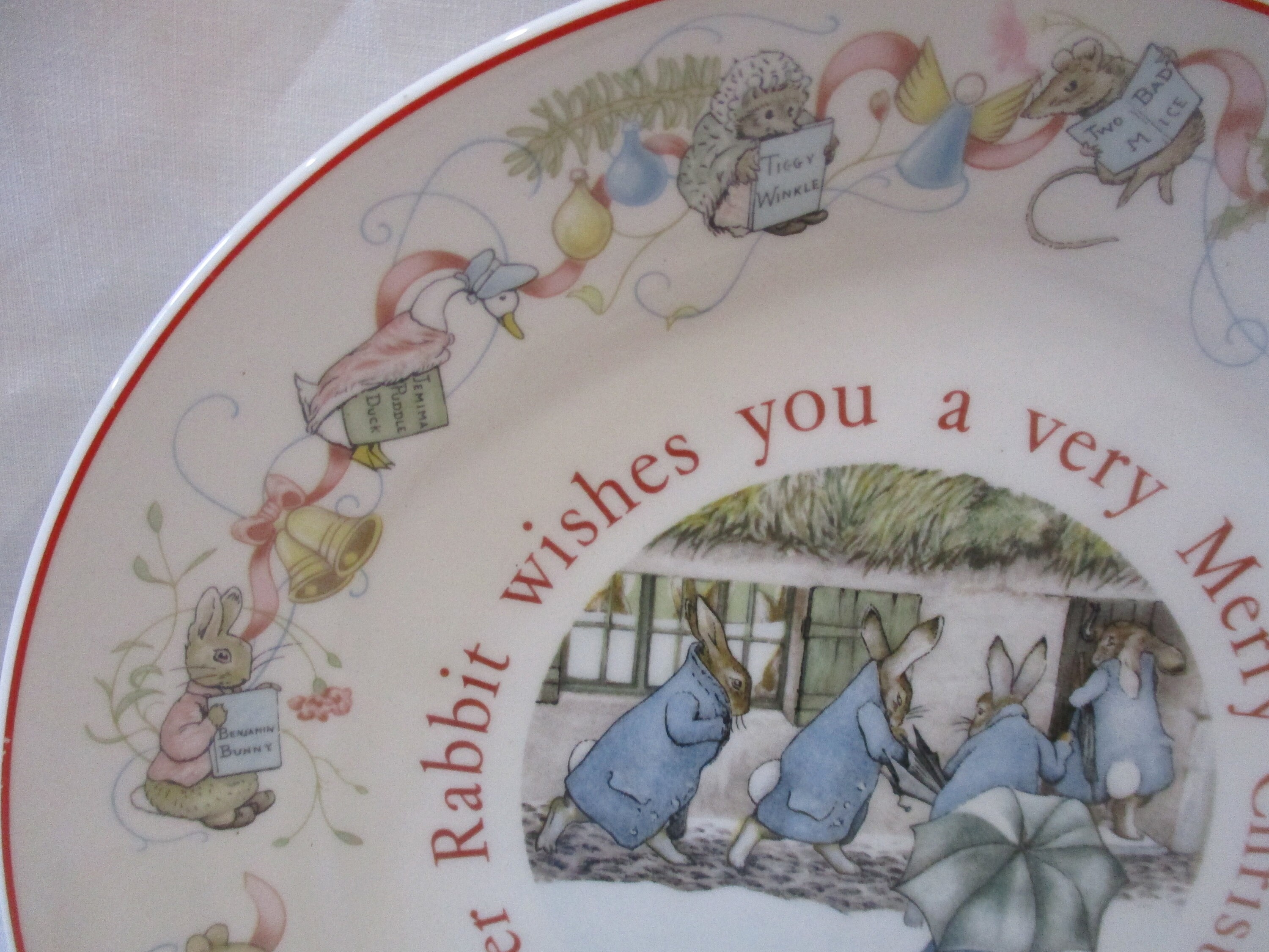 Vintage Peter Rabbit Merry Christmas Plate 1984 - Etsy