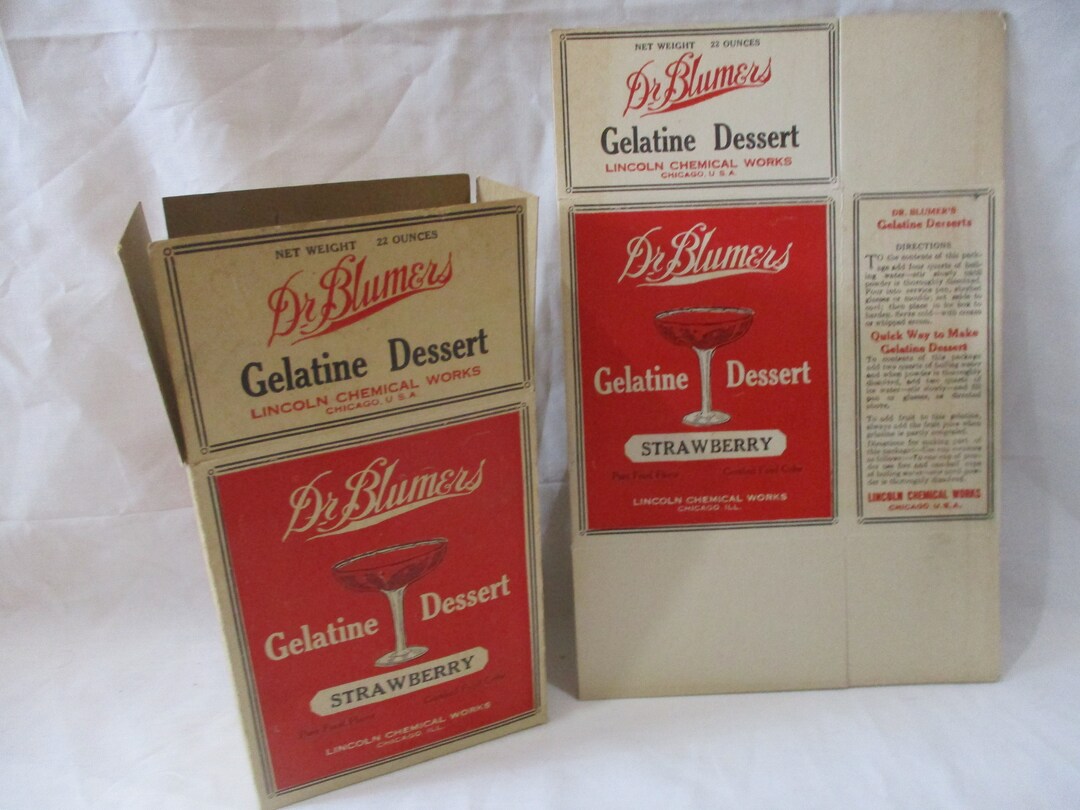 Vintage Gelatin Dessert Boxes-food Advertising-kitchen Decor - Etsy