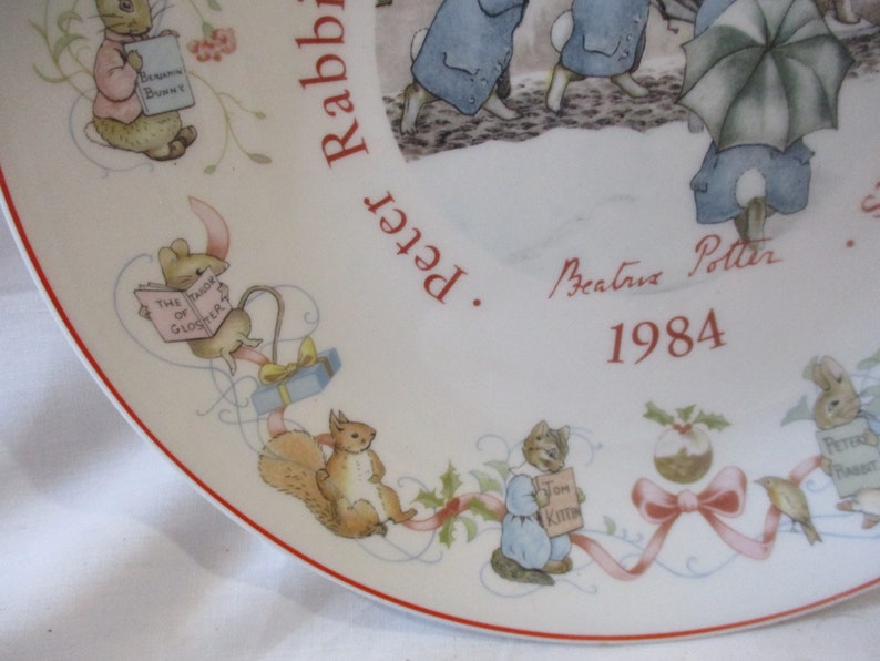 Vintage Peter Rabbit Merry Christmas Plate 1984 - Etsy