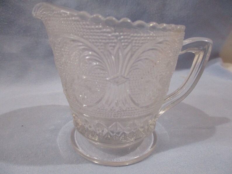 Vintage Sugar and Creamer Duncan & Miller Glass Sandwich Pattern - Etsy