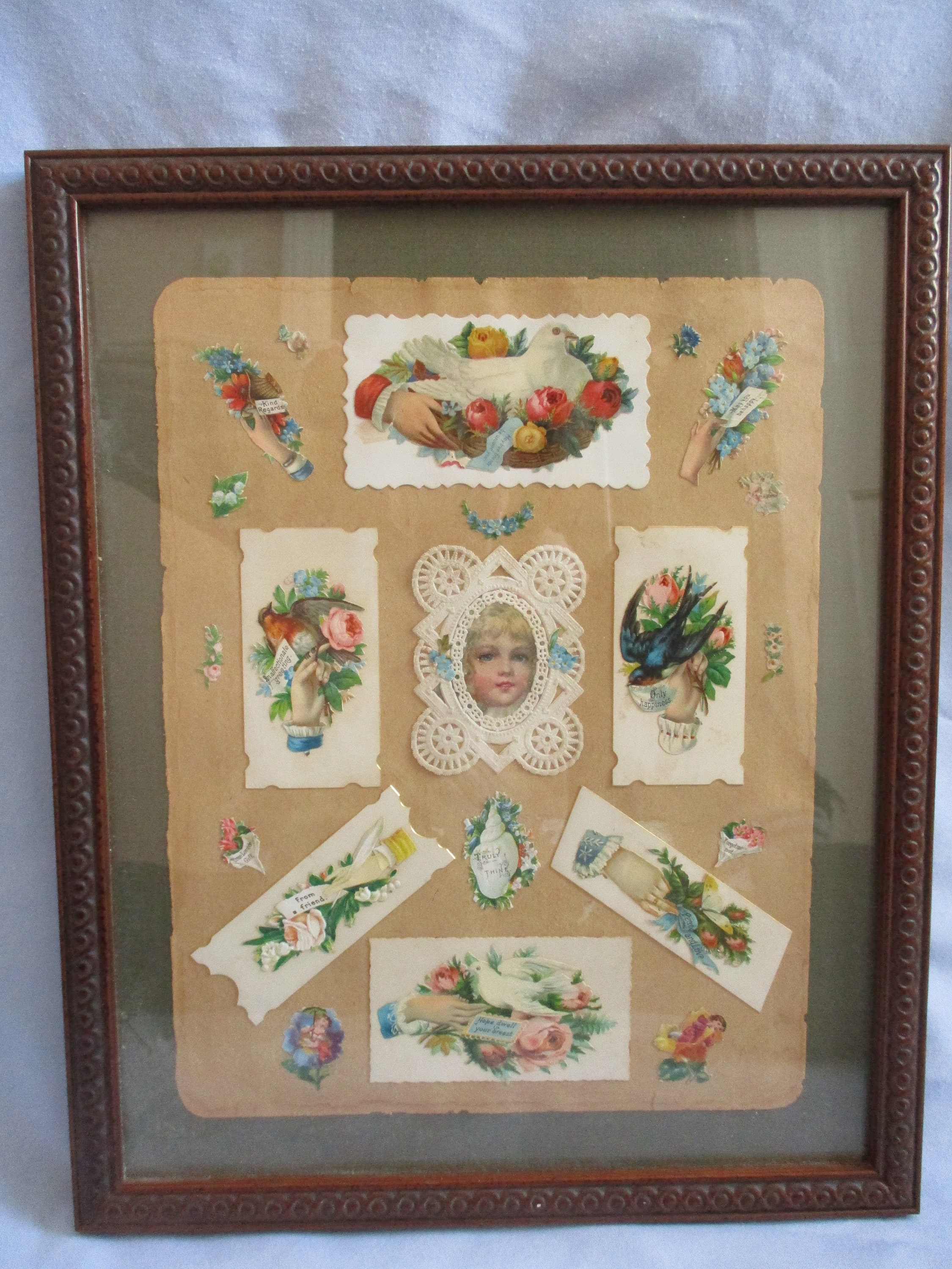 Pair of Framed Victorian Scrapbook Pages - Etsy