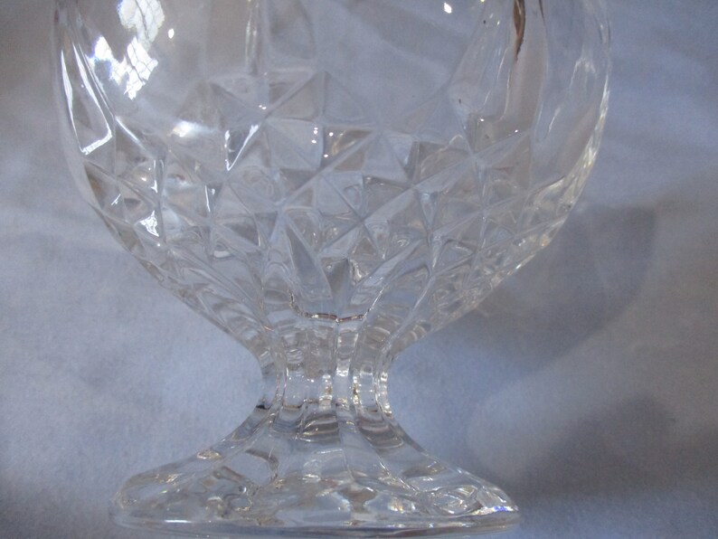 Vintage Pair of Footed Glass Compotes Clear Pressed Glass - Etsy