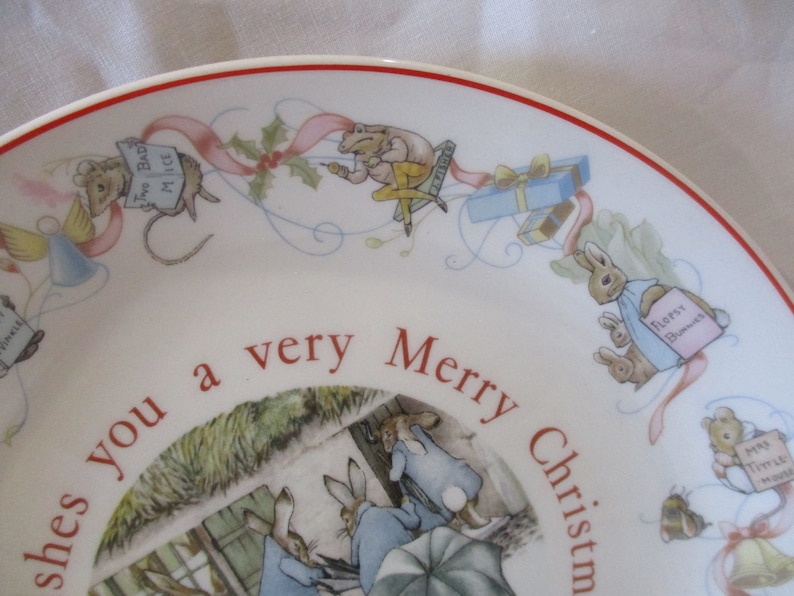 Vintage Peter Rabbit Merry Christmas Plate 1984 - Etsy