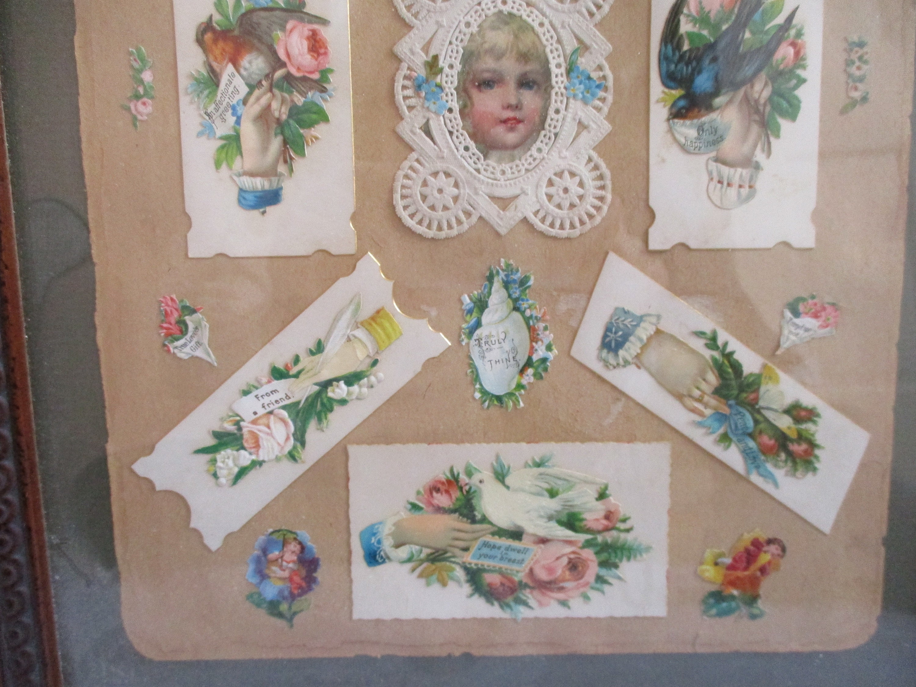 Pair of Framed Victorian Scrapbook Pages - Etsy