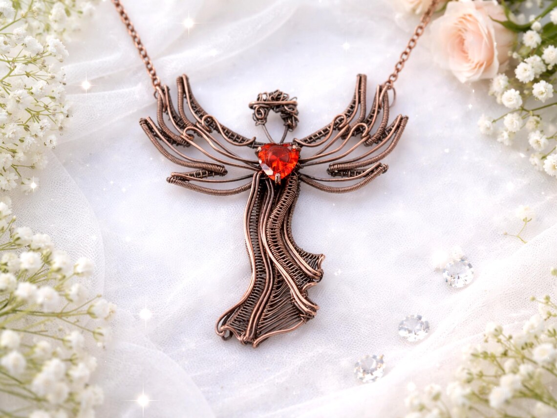 Wire Wrap Tutorial Angel Pendant, Necklace Crystal DIY Jewelry Making ...