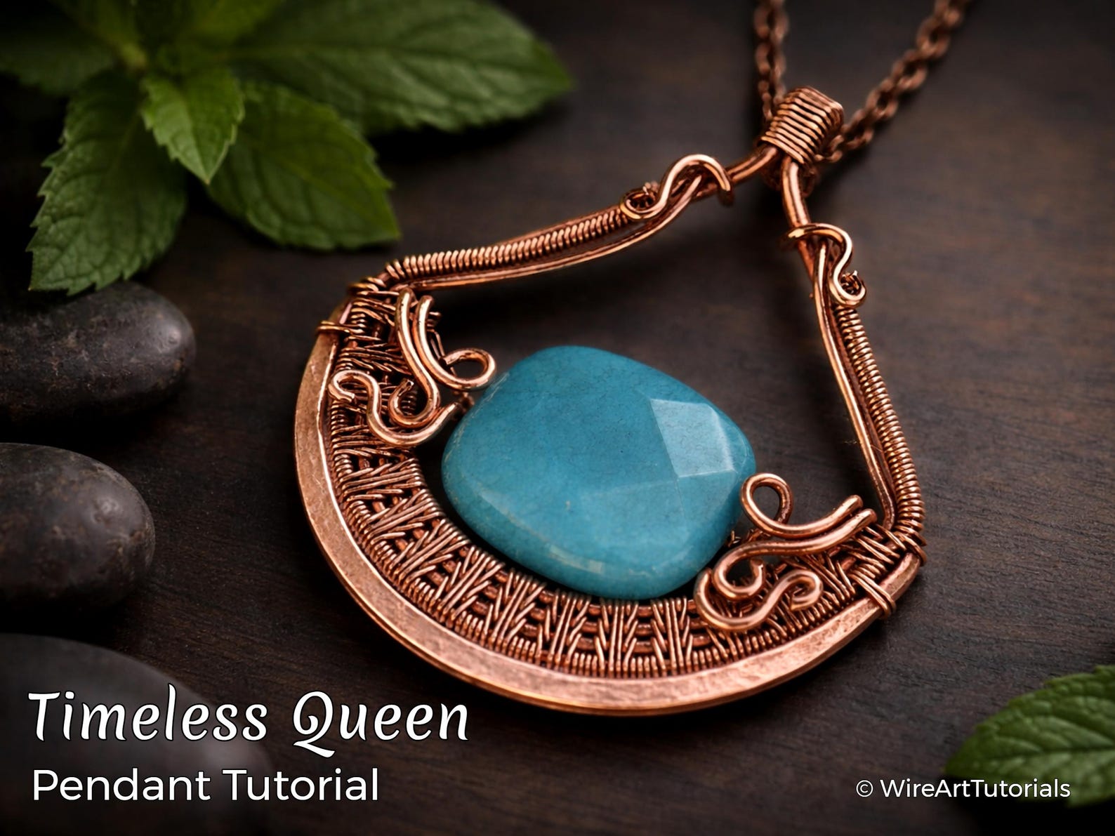 Wirearttutorials Timeless Queen Bead Pendant Tutorial, Wire Wrap ...