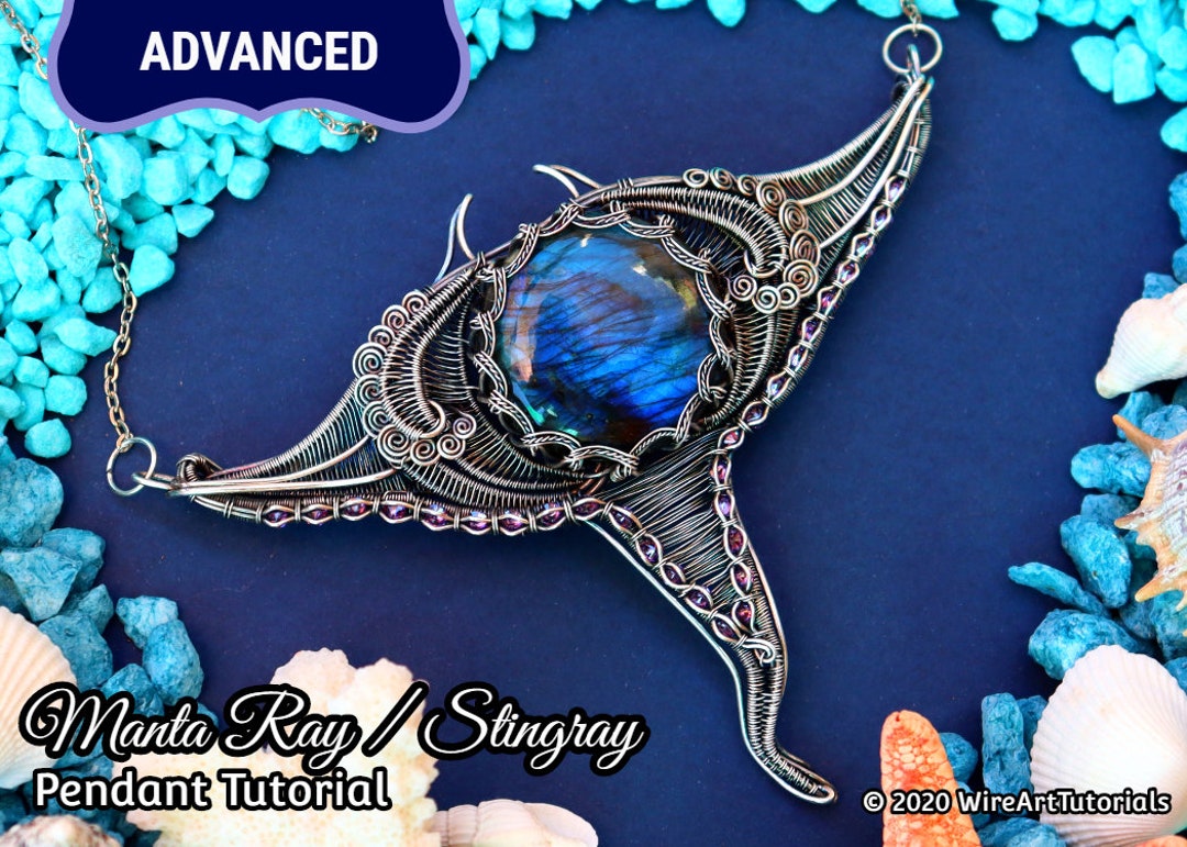 Wirearttutorials Manta Ray / Stingray Advanced Pendant Wire Wrap ...