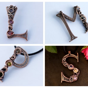 FULL Kit Letter Pendant, All Included Wire Wrapping, Weaving Tutorial ...