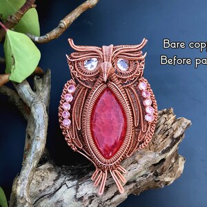Diy FULL KIT Wire Wrap Owl Pendant,jewelry Making Materials, Wires ...