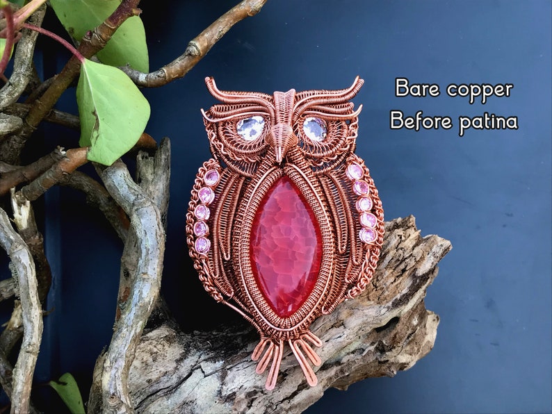 Diy FULL KIT Wire Wrap Owl Pendantjewelry Making Materials | Etsy