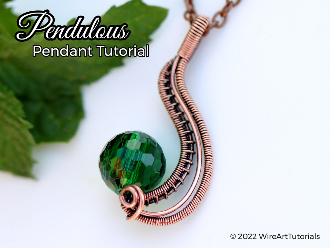 Wirearttutorials Pendulous Bead Pendant Tutorial,wire Wrap Pattern, DIY Jewellery Making ...