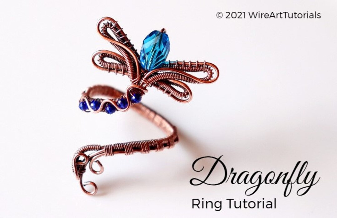 Wire Wrap Tutorial, Wire Wrapping Tutorial, Pattern by Wirearttutorials: Dragonfly Ring, DIY ...