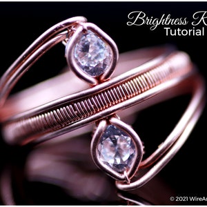 TUTORIAL Brightness Ring PDF Pattern,wire Wrap Weave Jewelry,wrapping Weaving,wrapped Woven ...