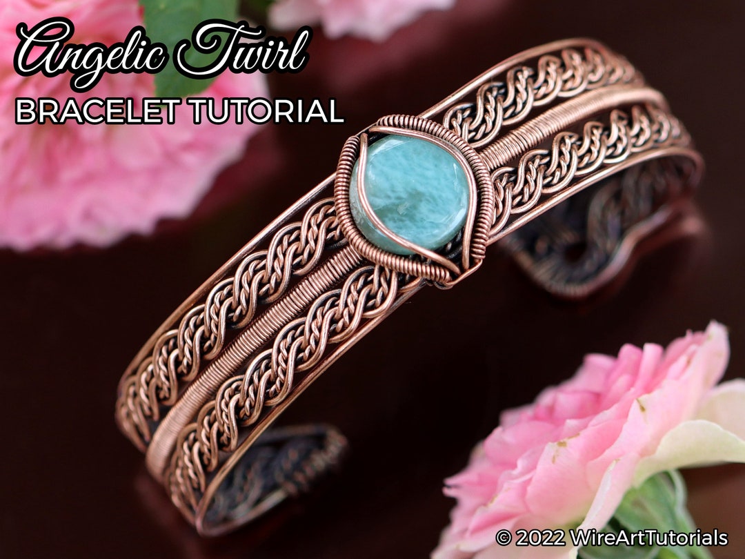 Wirearttutorials Angelic Twirl Bracelet Wire Wrap Tutorial, Cabochon ...