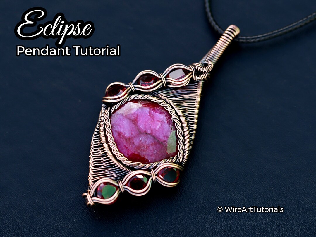 Eclipse Pendant Wire Wrapping Tutorial, Wire Weaving Lesson, Jewelry ...