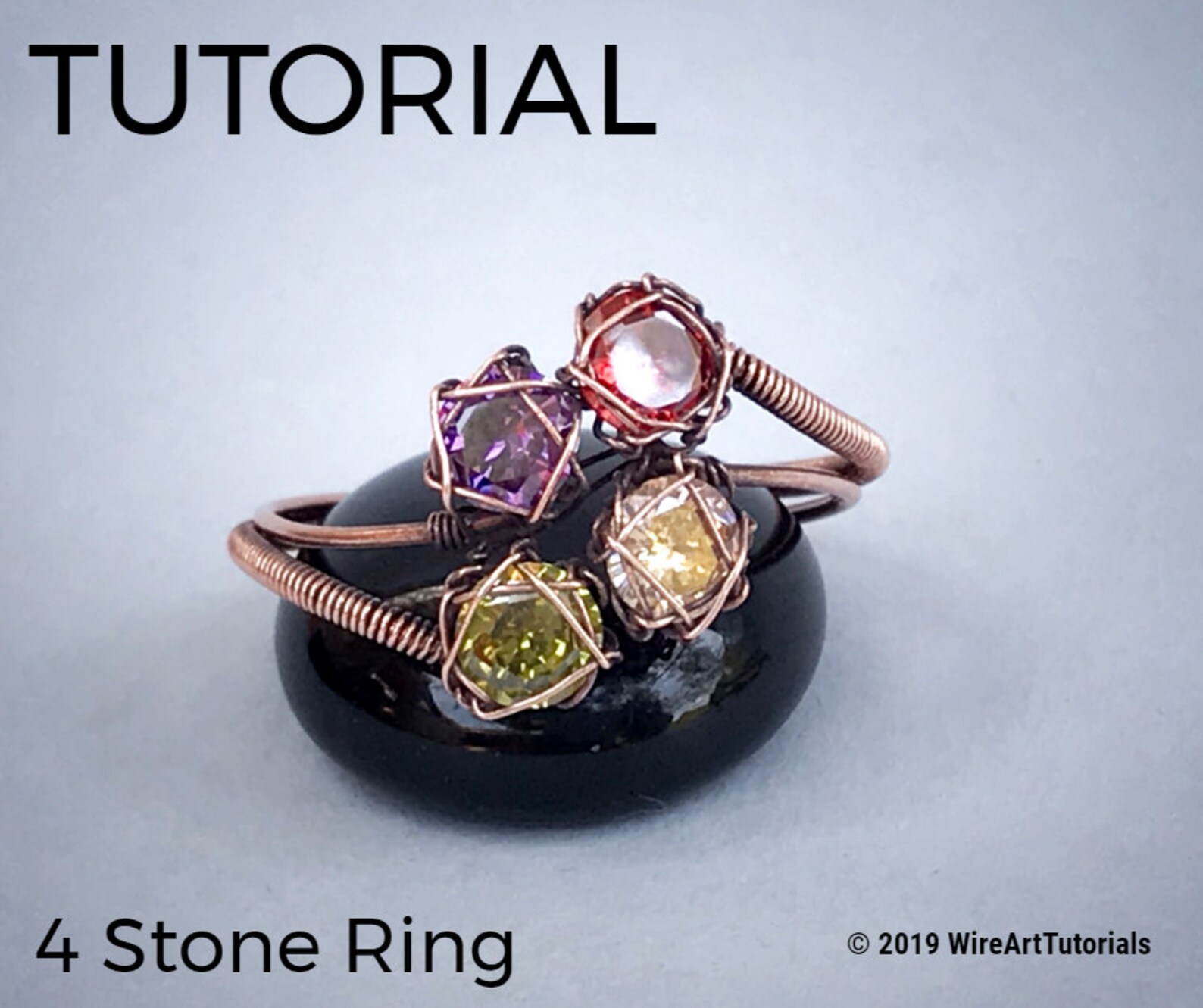 E TUTORIAL 4 Stone ring PDF patternwire wrap | Etsy