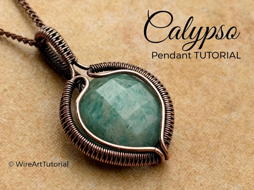 Wirearttutorials Calypso Pendant, Wire Wrap Tutorial, Cabochon Setting ...