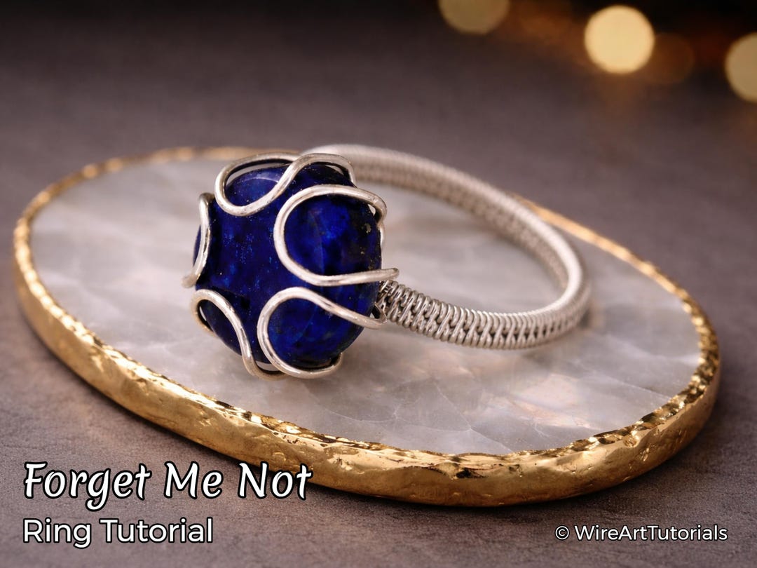 TUTORIAL Forget Me Not Ring PDF Pattern, Wire Wrapped Woven Jewelry ...