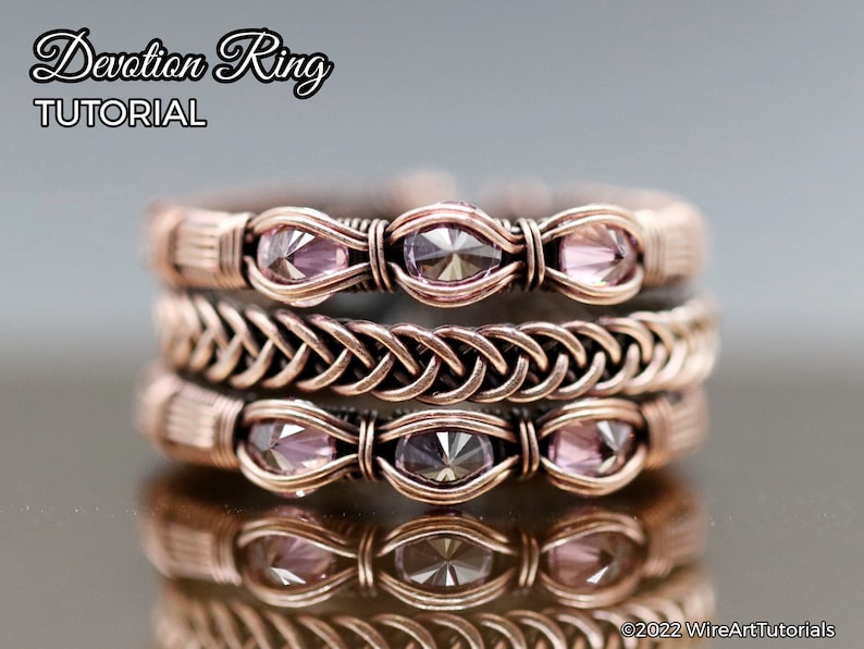 TUTORIAL Devotion Ring PDF Patternwire Wrapped Woven Jewelry | Etsy