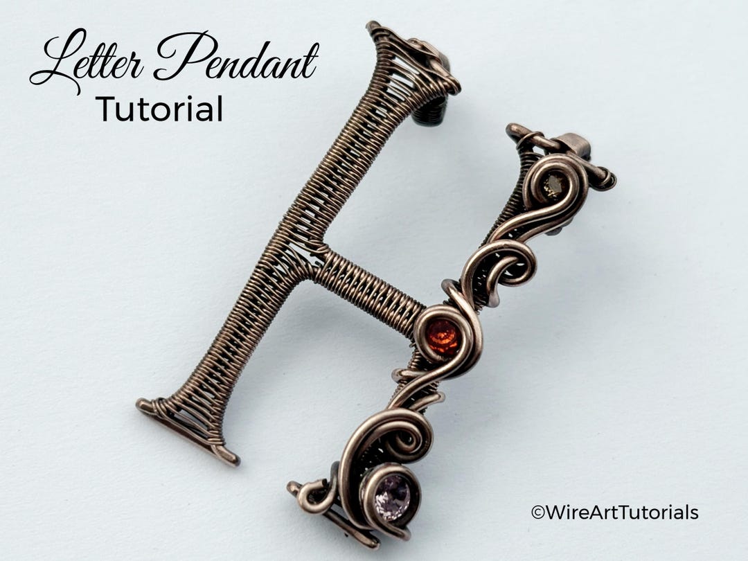 Wirearttutorials Letter H Pendant Wire Wrap Tutorial, Weaving Pattern ...