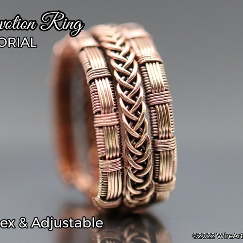 TUTORIAL Devotion Ring PDF Patternwire Wrapped Woven Jewelry - Etsy