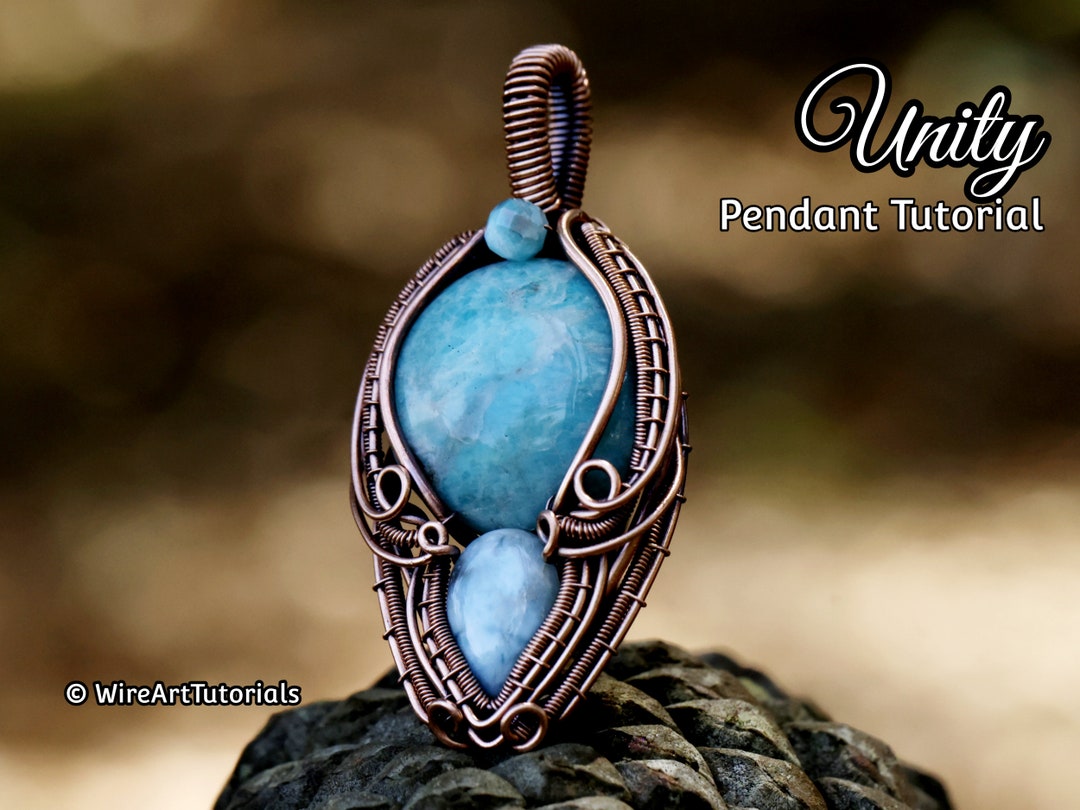 Wirearttutorials Unity Cabochon Pendant Wire Wrap Tutorial, Weaving Pattern,diy Jewelry ...