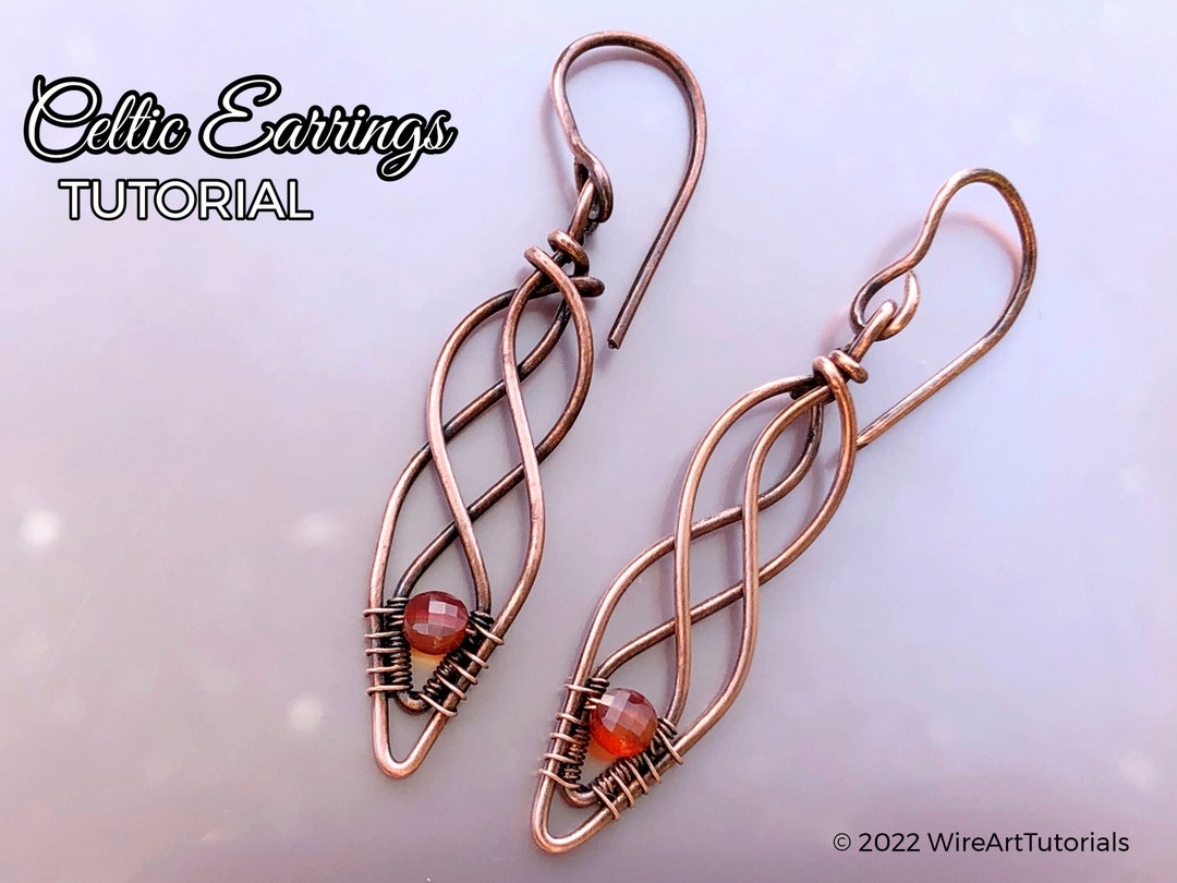 TUTORIAL Celtic Earrings PDF Pattern,wire Wrap Weave Jewelry,wrapping ...