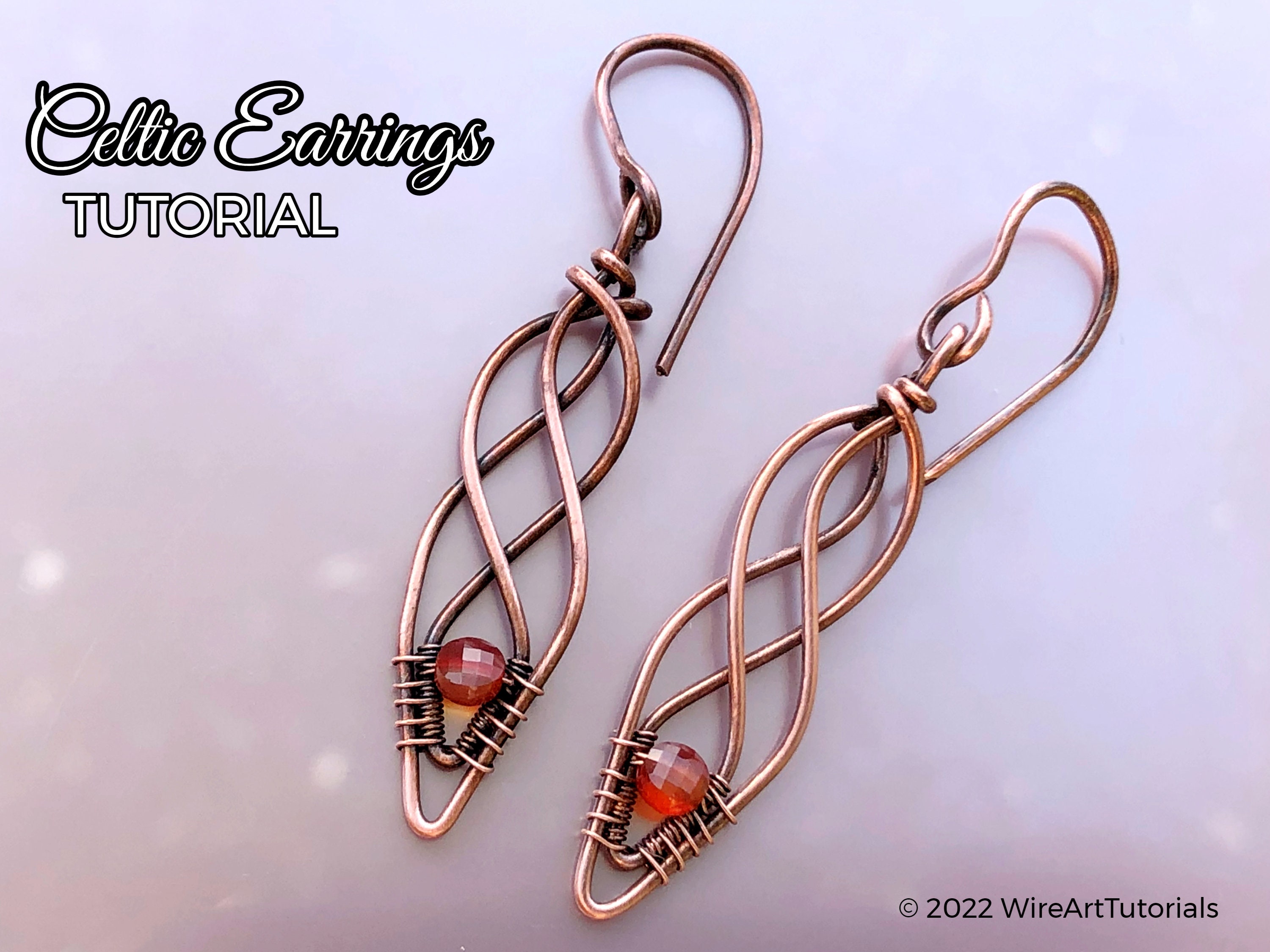 TUTORIAL Celtic Earrings PDF Patternwire Wrap Weave - Etsy
