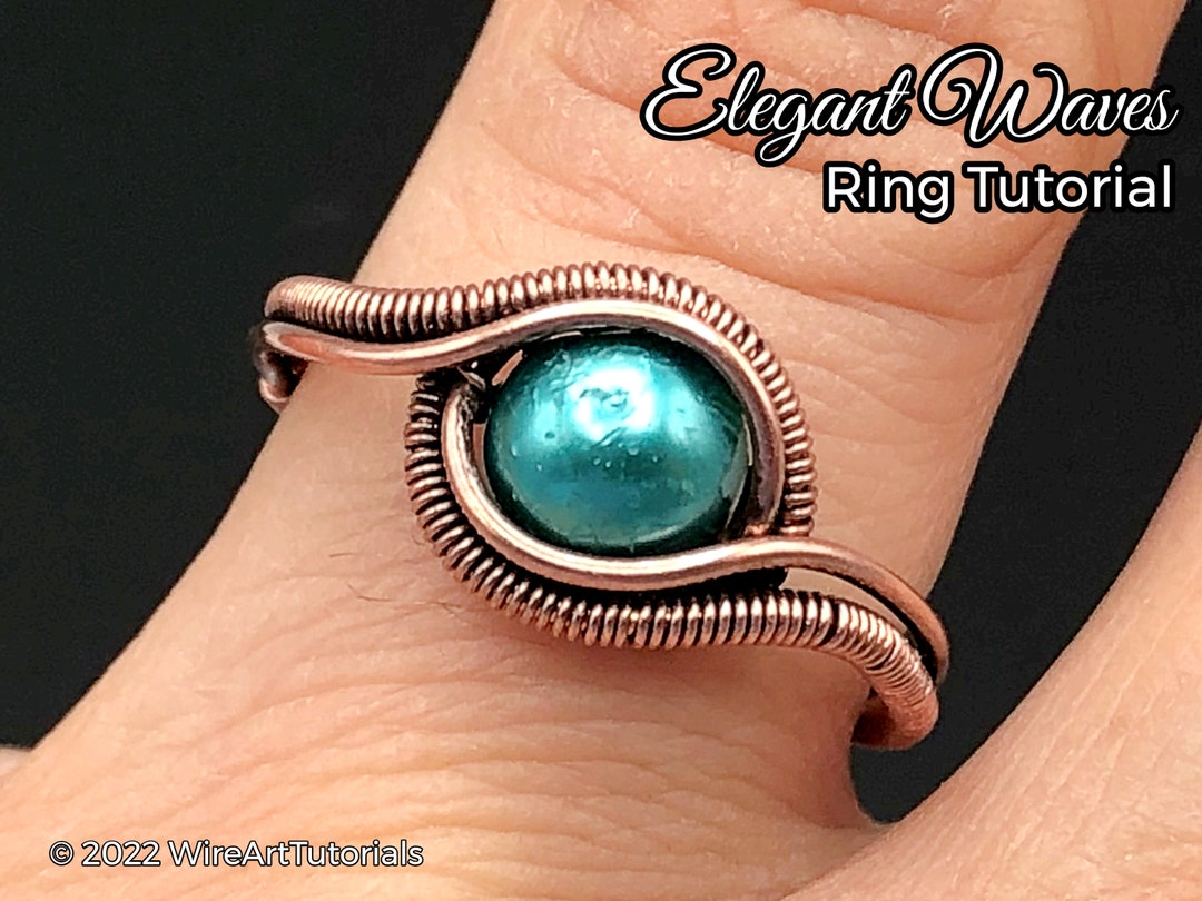 TUTORIAL Elegant Waves Ring PDF Pattern,wire Wrapped Woven Jewelry ...