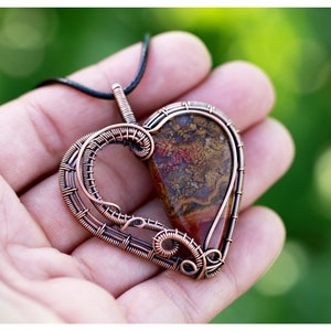 Loving Heart Pendant Wire Wrapping Tutorial, Wire Weaving Lesson ...