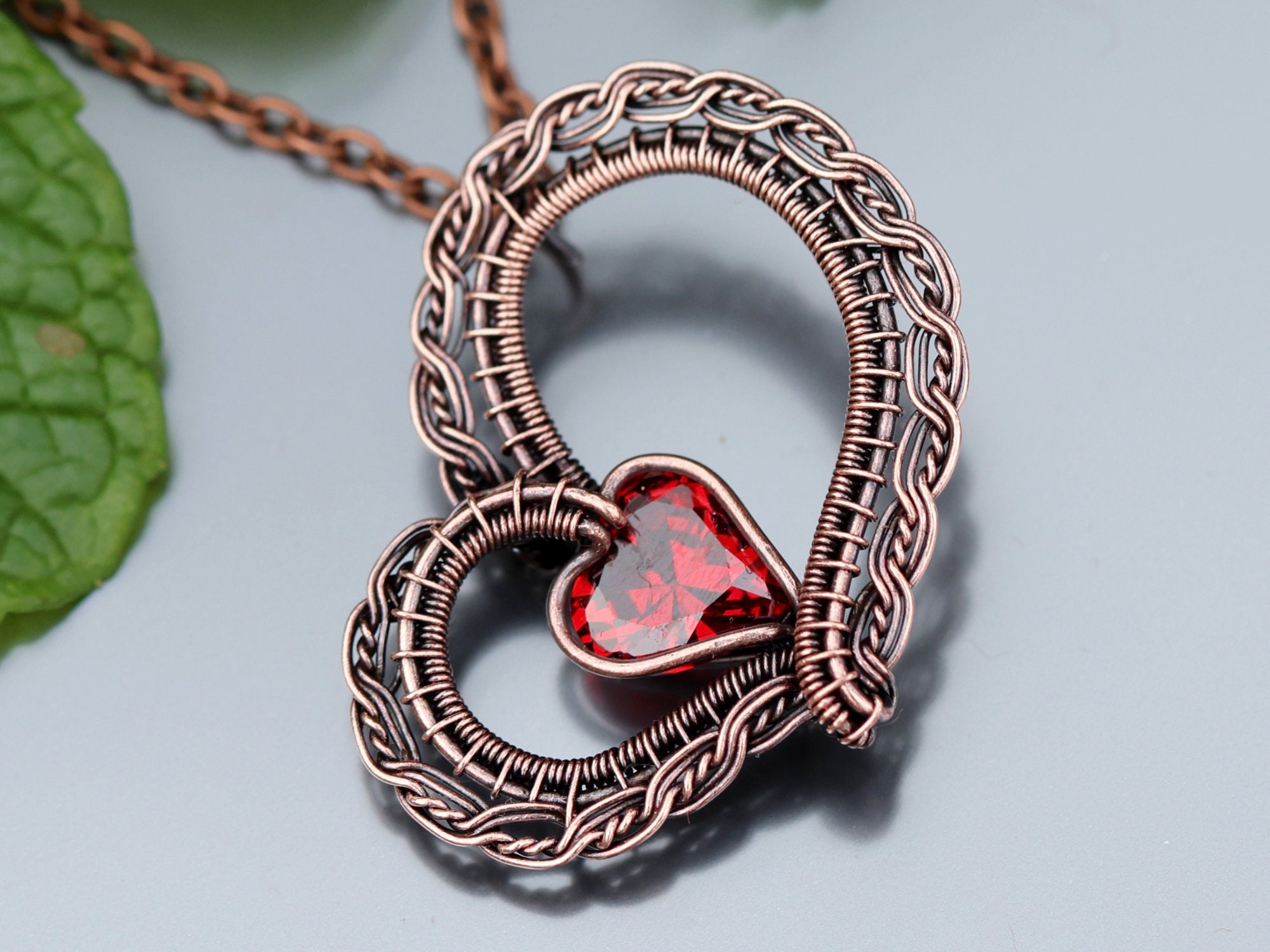 Full KIT Wire Wrap Heart Pendant Weaving Tutorial Diy - Etsy