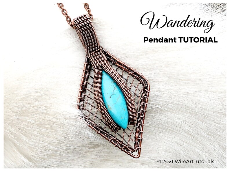 Wirearttutorials Wandering Pendant Wire Wrap Tutorial Weaving - Etsy