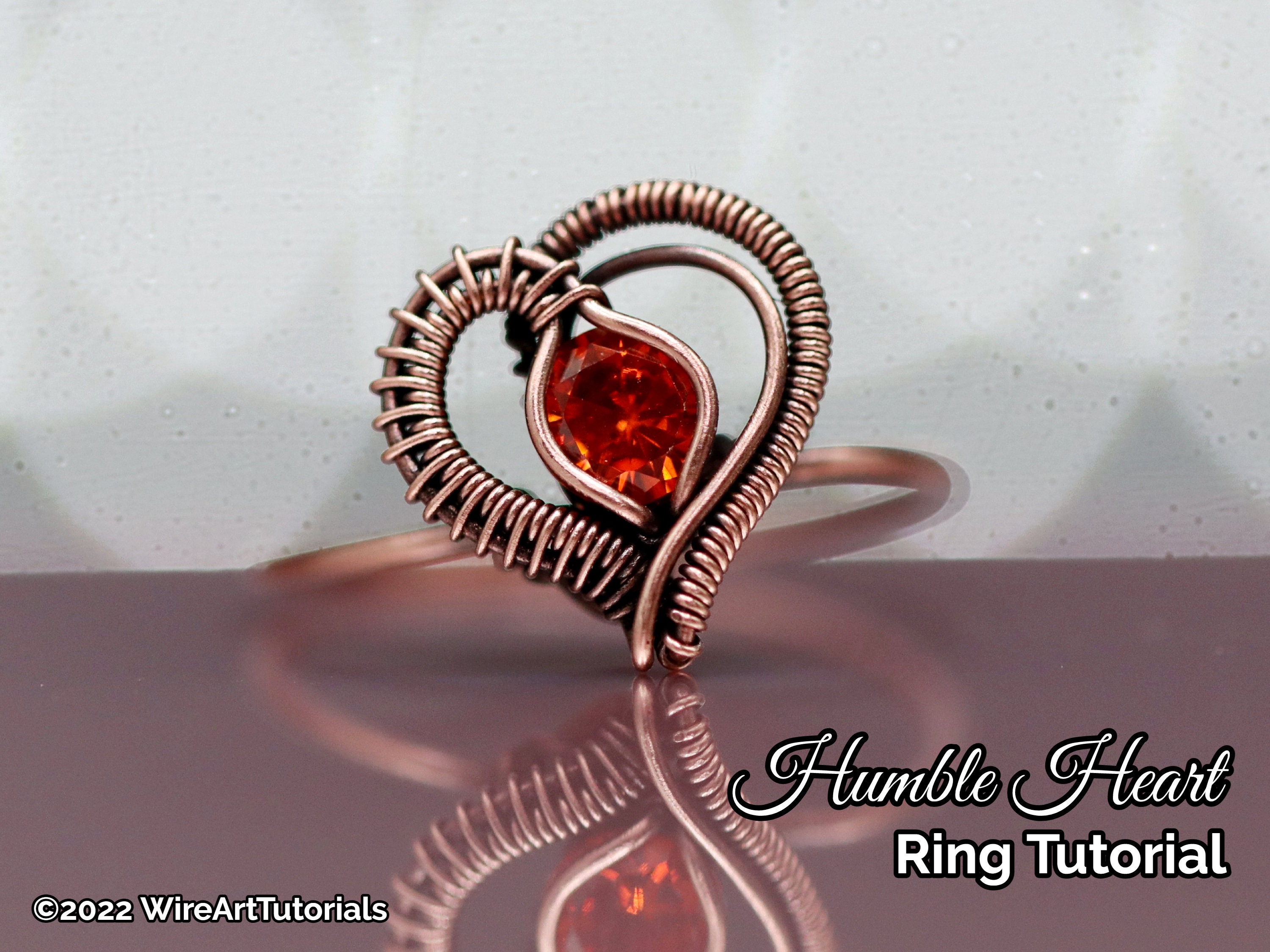 TUTORIAL Humble Heart Ring PDF Patternwire Wrap Weave - Etsy