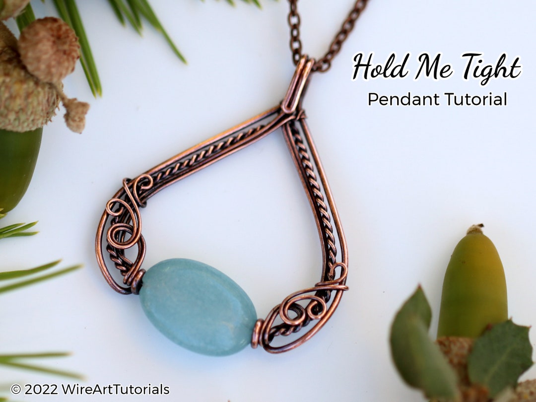 Wirearttutorials Hold Me Tight Pendant Tutorial,wire Wrap Pattern, DIY Jewellery Making, Weaving ...