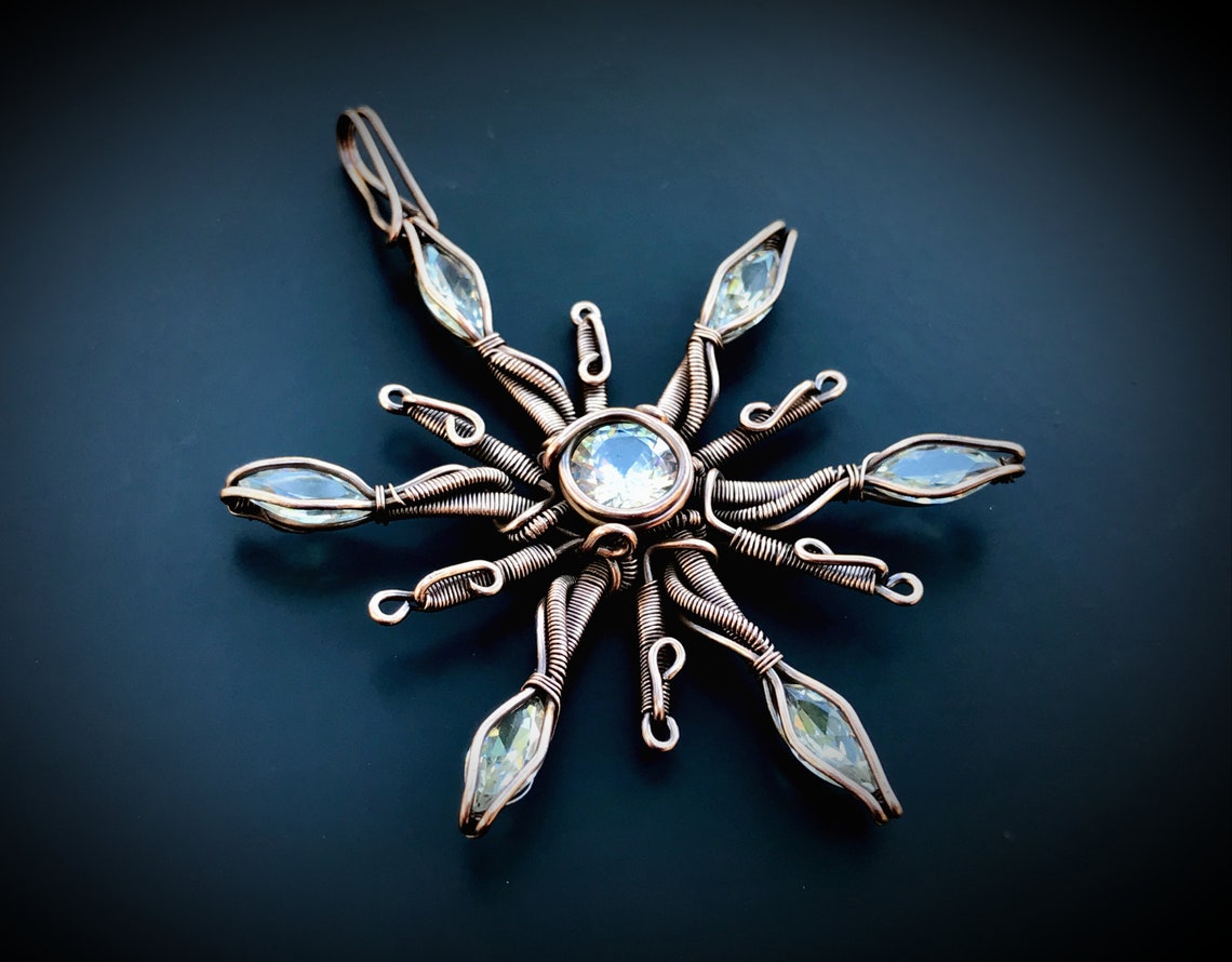 Wire Wrap Tutorial,wire Wrapping Pattern Wirearttutorials Snowflake ...