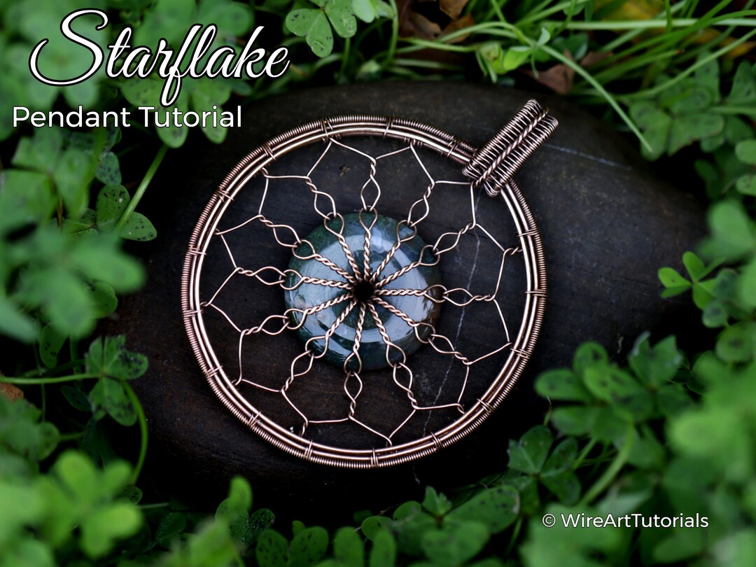 Wirearttutorials Starflake Donutpendant Tutorial, Wire Wrap Pattern, DIY Jewellery Making ...