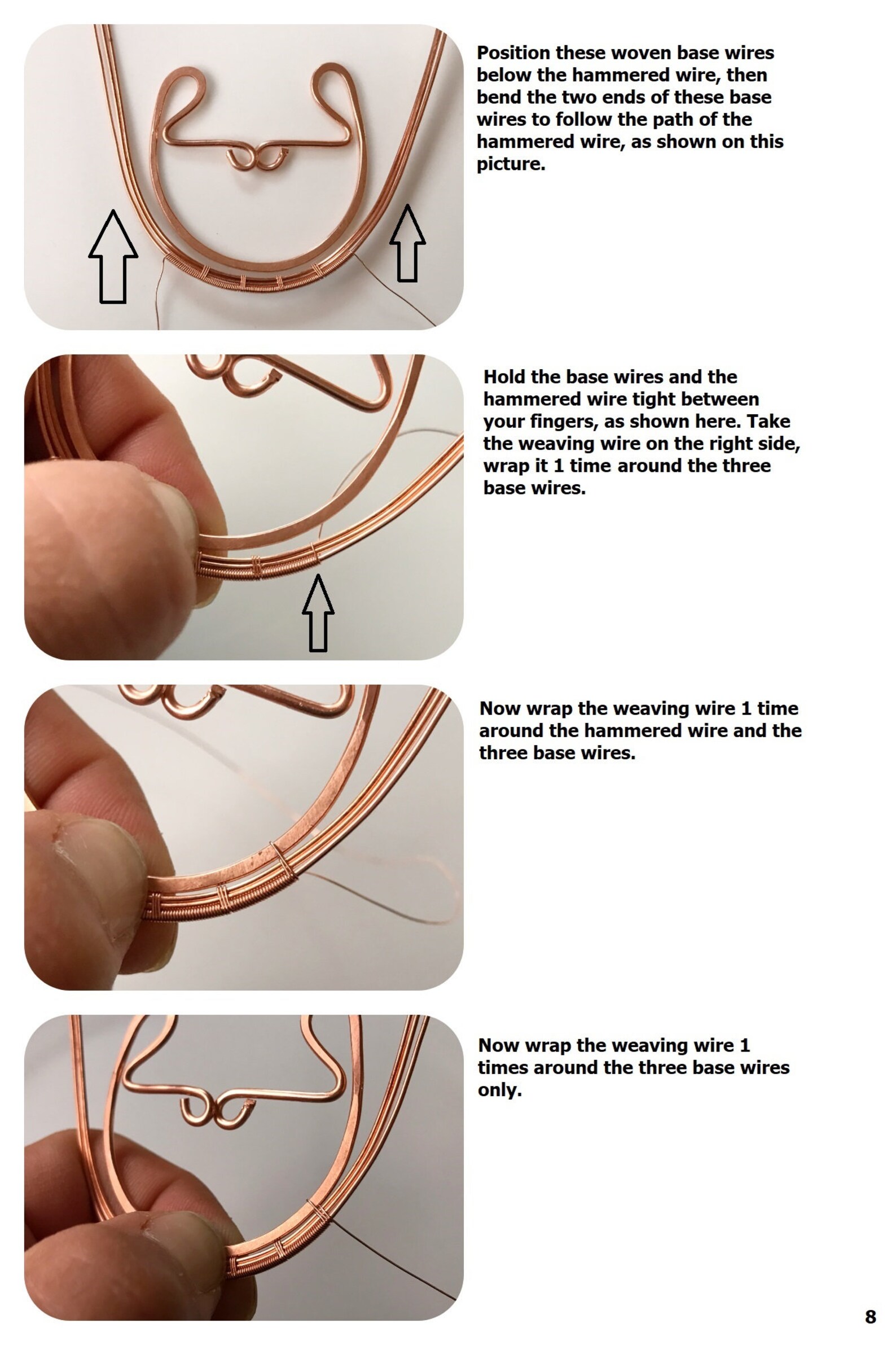 Wire Wrap Tutorialwire Wrapping Pattern Wirearttutorials - Etsy