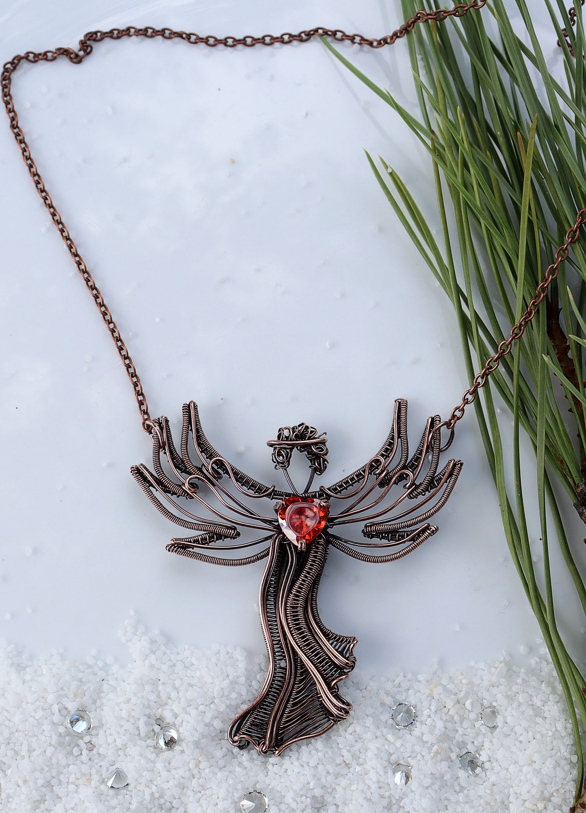 Wire Wrap Tutorial Angel Pendant, Necklace Crystal DIY Jewelry Making ...