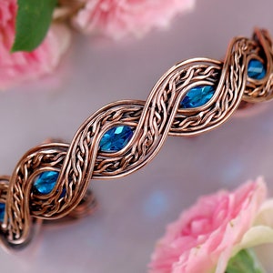 Wirearttutorials Playful Waves Bracelet Wire Wrap Tutorial, Cabochon Patter, DIY Jewelry Making ...