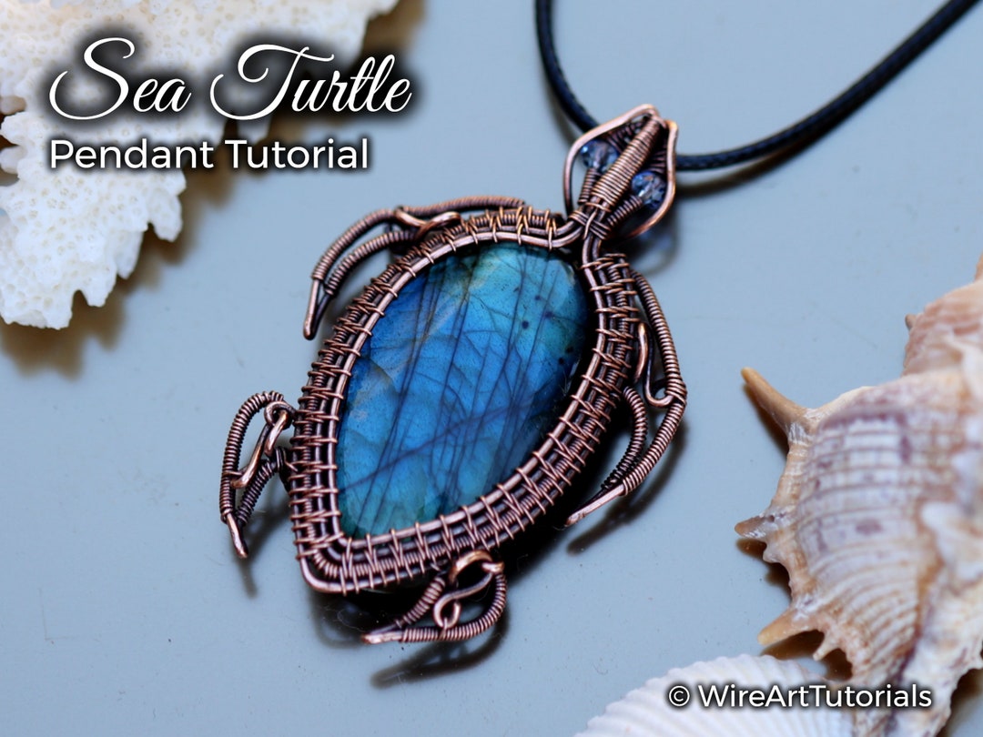 Sea Turtle Wire Wrapping Pendant Tutorial, DIY Jewelry Making Lesson ...