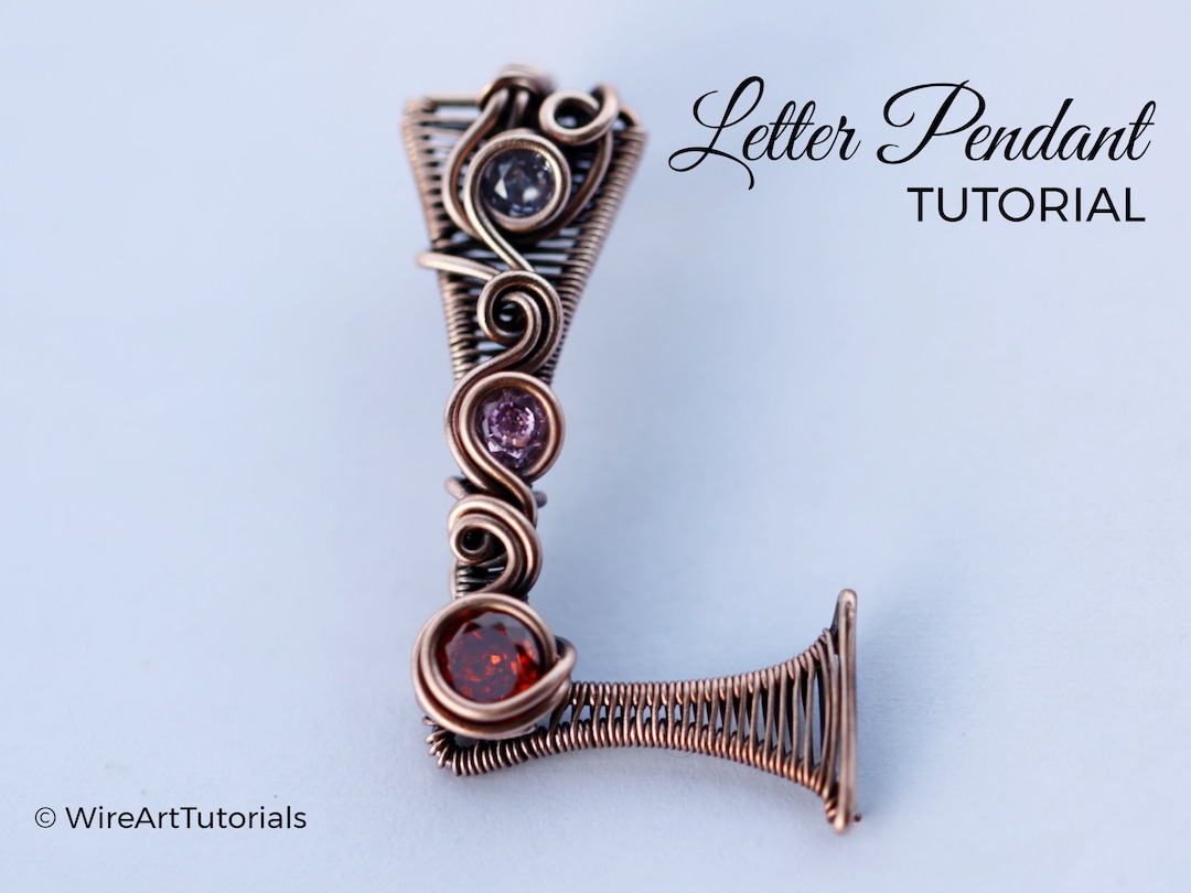 Wirearttutorials Letter L Pendant Wire Wrap Tutorial, Weaving Pattern ...