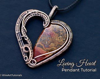 DIY Wire Wrapping Heart Pendant Jewellery Tutorial, Easy Step by Step ...
