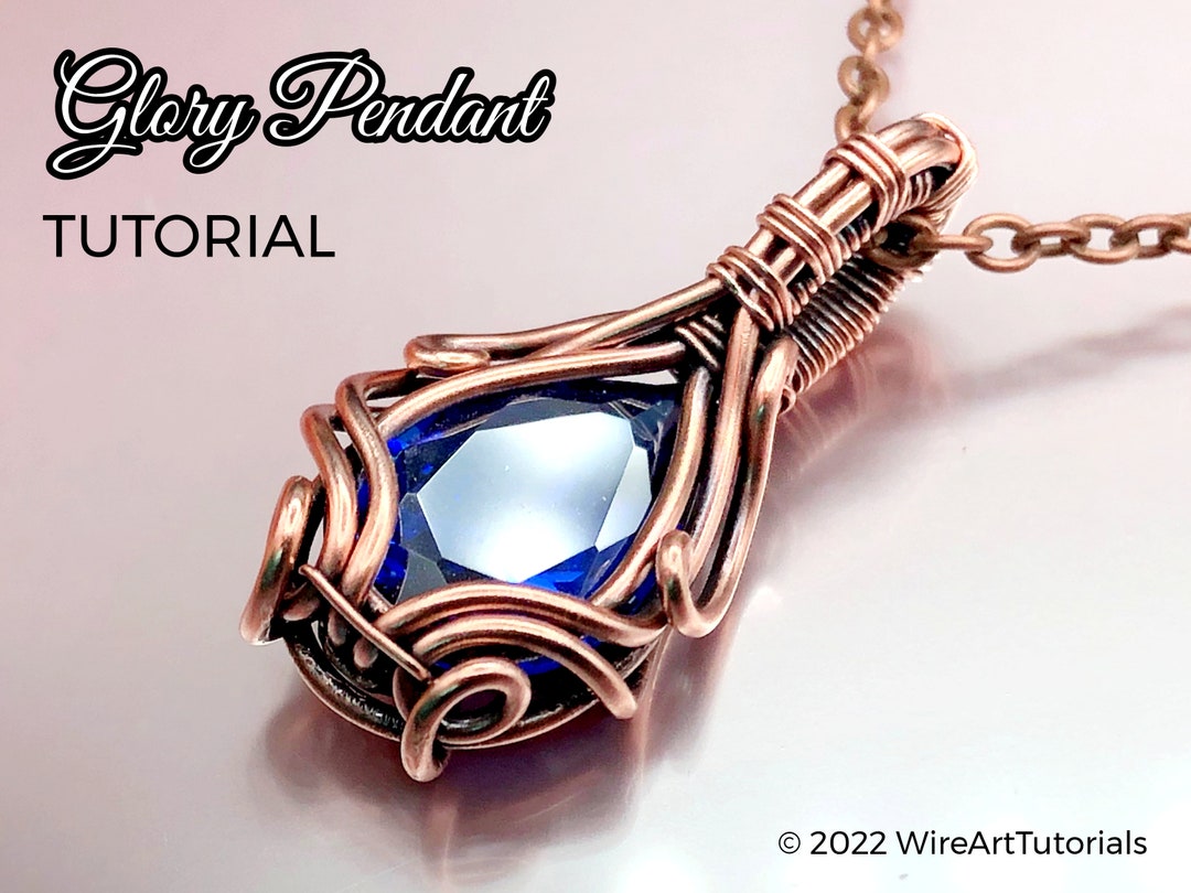 Wirearttutorials Glory Pendant Wire Wrap Tutorial,wire Wrapping Pattern,diy Jewelry,crystal ...
